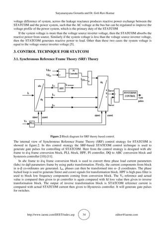 SRF THEORY BASED STATCOM FOR COMPENSATION OF REACTIVE POWER AND HARMONICS | PDF
