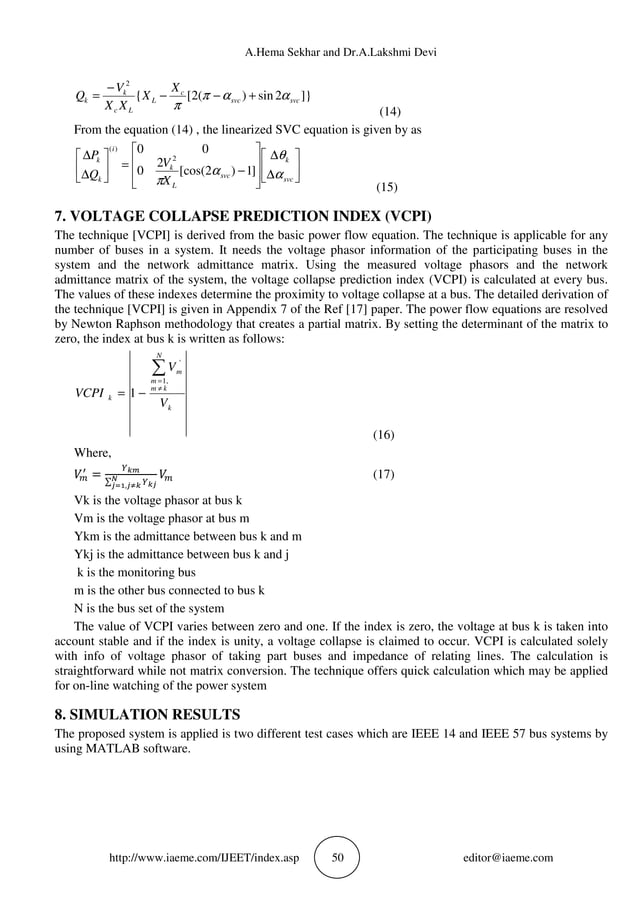 FIRING ANGLE SVC MODEL FOR ANALYZING THE PERFORMANCE OF TRANSMISSION NETWORK USING NEWTON ...