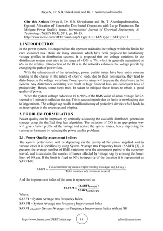 OPTIMAL ALLOCATION OF RENEWABLE DISTRIBUTED GENERATION WITH LARGE PENETRATION TO MITIGATE POWER ...