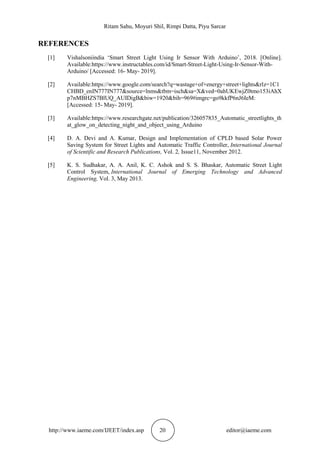 STREET LIGHT GLOWS ON DETECTING THE VEHICLE MOVEMENT USING ARDUINO UNO ...
