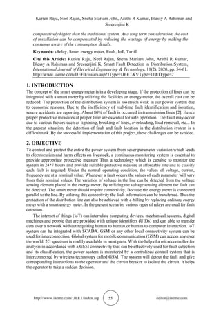 SMART FAULT DETECTION IN DISTRIBUTION SYSTEM | PDF