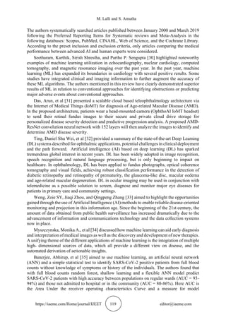 APPLICATIONS OF DEEP LEARNING AND MACHINE LEARNING IN HEALTHCARE DOMAIN ...