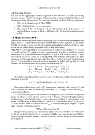 MAPREDUCE METHODOLOGY FOR ELLIPTICAL CURVE DISCRETE LOGARITHMIC ...
