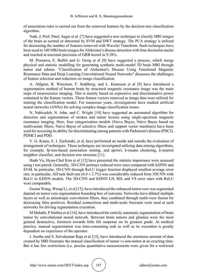 BRAIN TUMOR CLASSIFICATION IN 3D-MRI USING FEATURES FROM RADIOMICS AND ...