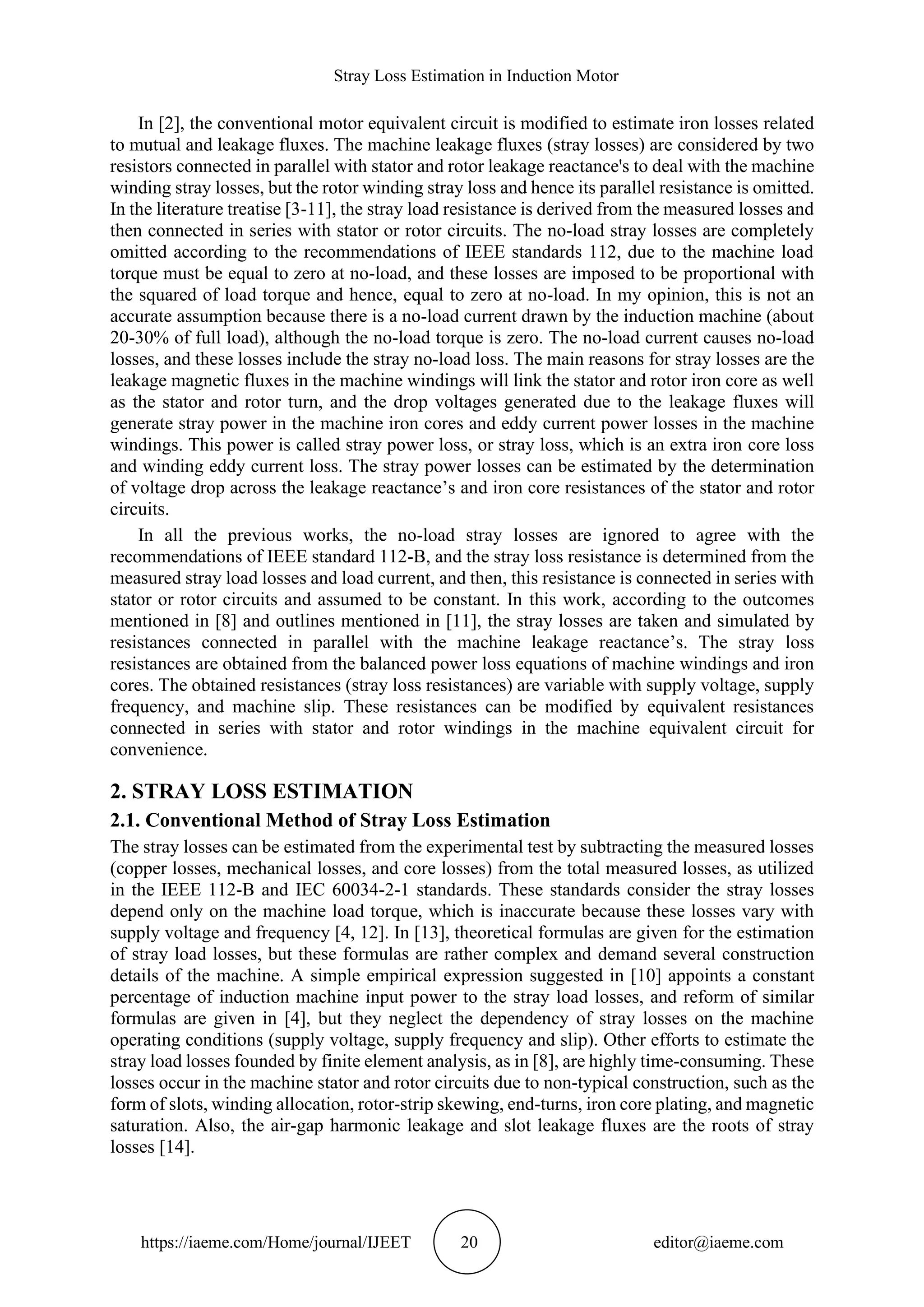STRAY LOSS ESTIMATION IN INDUCTION MOTOR | PDF