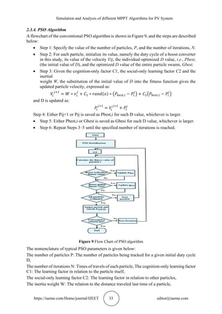 SIMULATION AND ANALYSIS OF DIFFERENT MPPT ALGORITHMS FOR PV SYSTEM | PDF