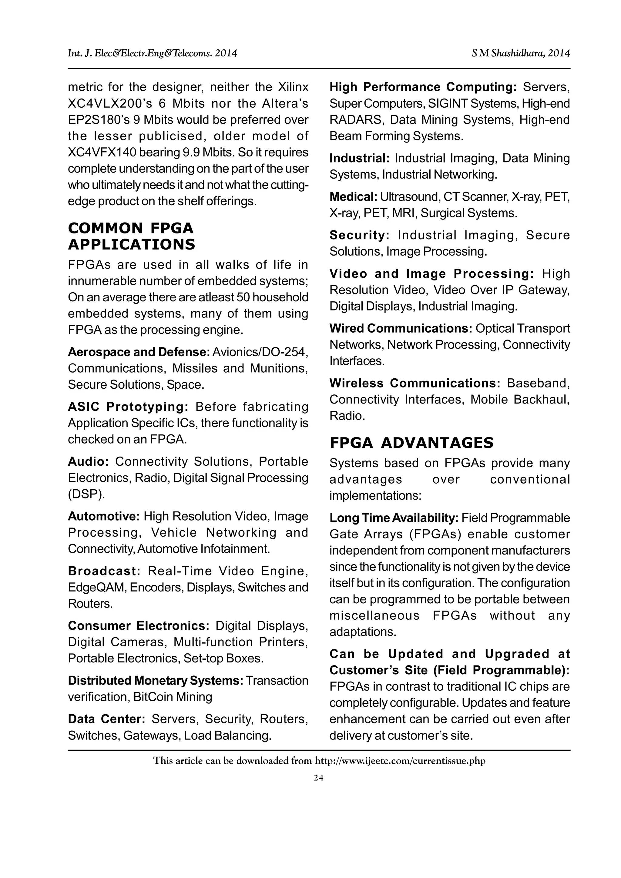 FIELD PROGRAMMABLE GATE ARRAYS AND THEIR APPLICATIONS | PDF FIELD PROGRAMMABLE GATE ARRAYS AND THEIR APPLICATIONS | PDF