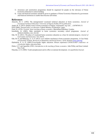 Strategies for Enhancing Student Enrolment in Home Economics Education ...