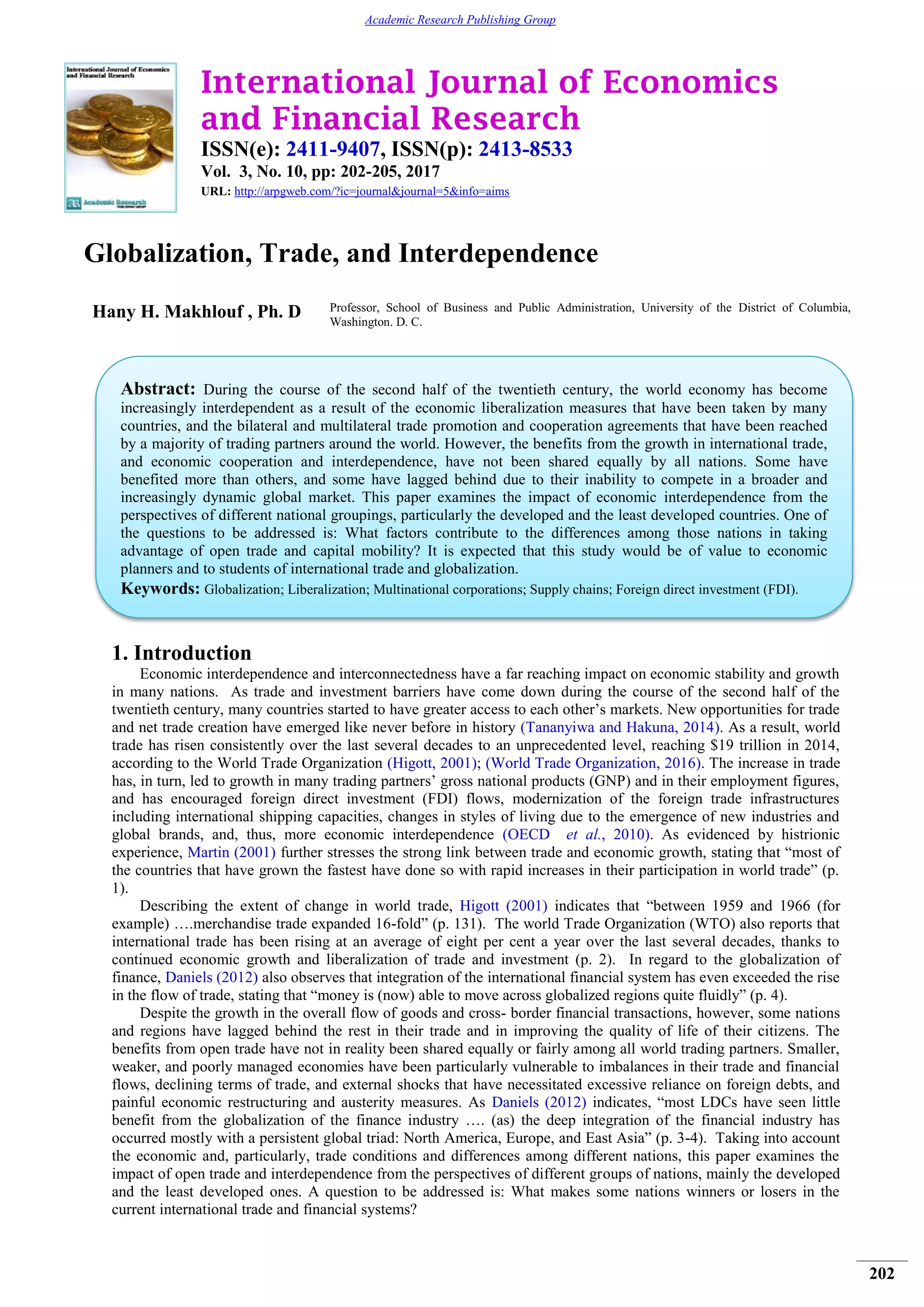 Globalization, Trade, and Interdependence | PDF | Business | Business and Finance