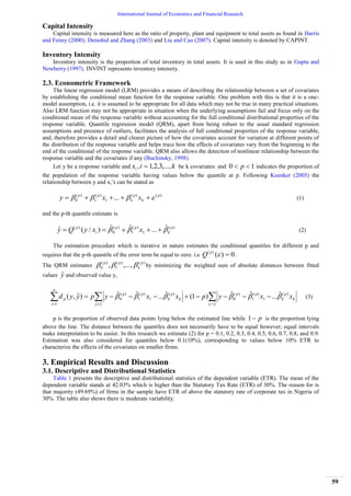 Non-Linearity in Determinants of Corporate Effective Tax Rate: Further ...