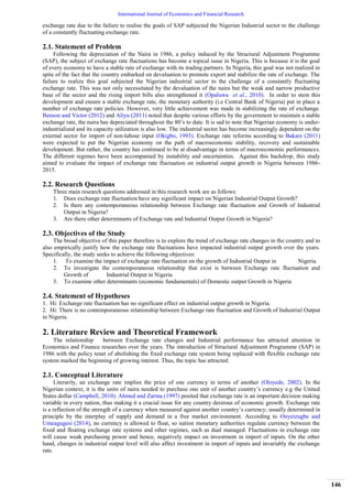 Exchange Rate Fluctuation and Industrial Output Growth in Nigeria | PDF