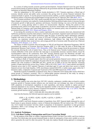 Impact of Financial Sector Development on Economic Growth: Evidence from Tanzania | PDF