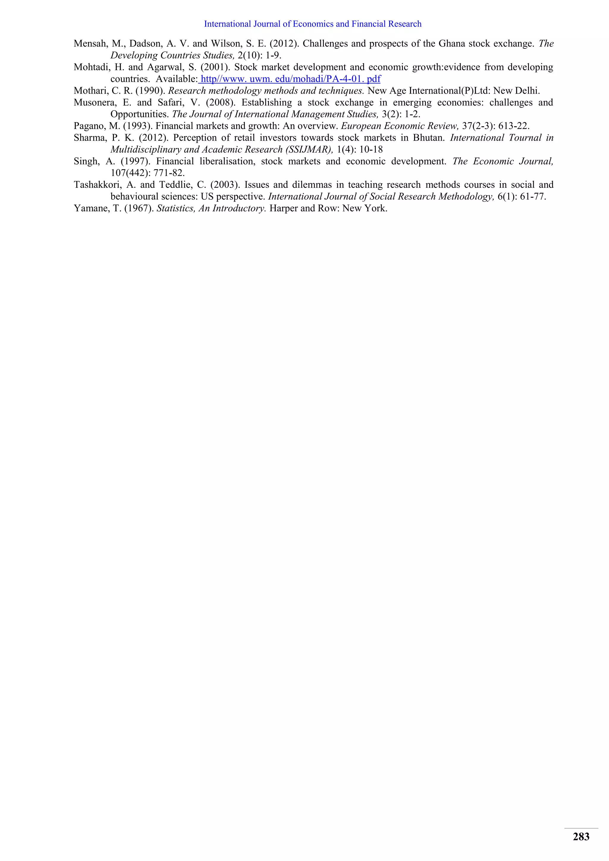 Awareness and Challenges of Stock Market in Bhutan | PDF