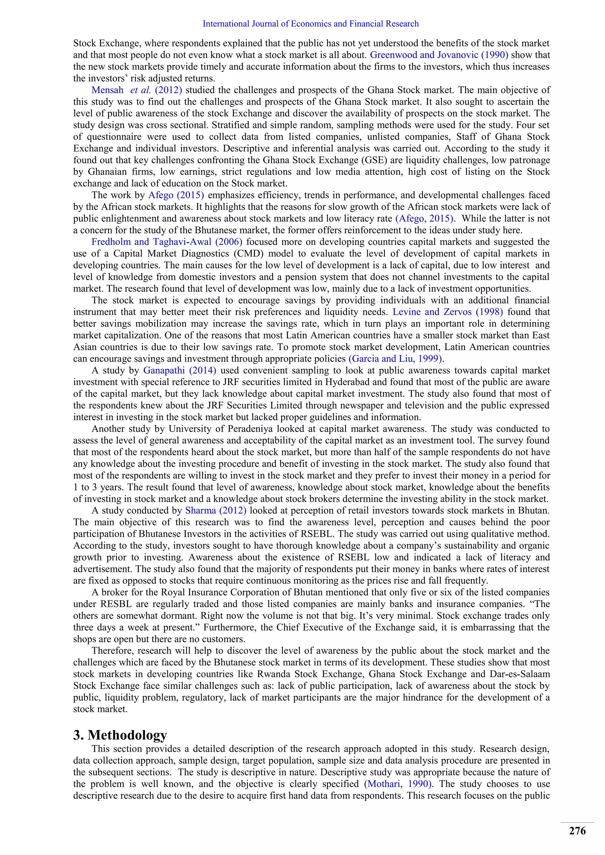 Awareness and Challenges of Stock Market in Bhutan | PDF