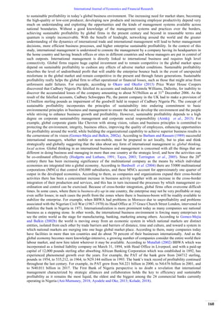 International Management and Sustainable Profitability: First Bank of ...