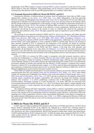 Extended Producer Responsibility for Waste Oil, E-Waste and End-of-Life Vehicles | PDF