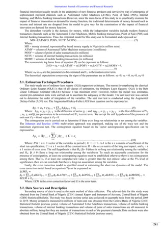 Financial Innovation and Demand for Money in Nigeria | PDF