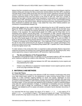 Reducing Low Back Pain in Construction Works; A Fuzzy Logic Approach | PDF | Weightlifting | Sports