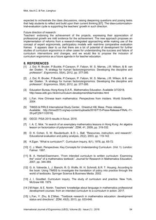 Curriculum Ergonomics: A Rich Task Experience From An Asian Perspective | PDF