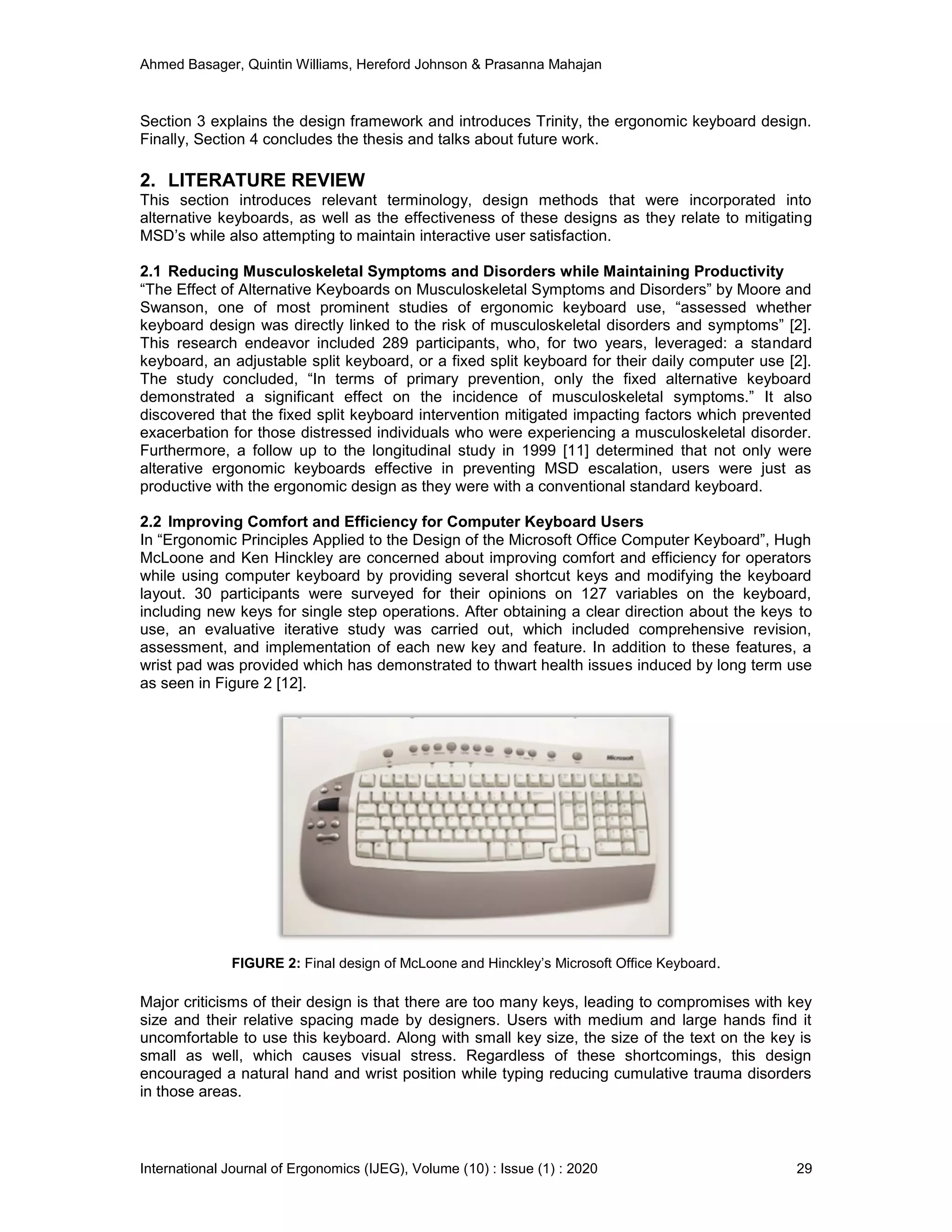 A User-Centered Ergonomic Keyboard Design To Mitigate Work-Related Musculoskeletal Disorders | PDF