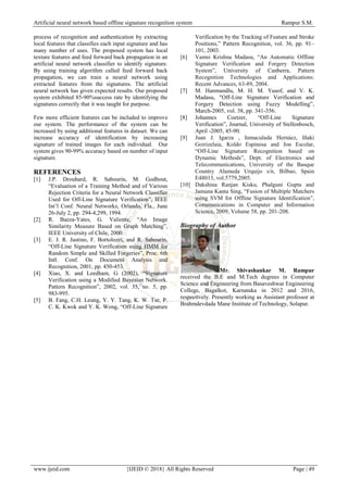 Artificial Neural Network Based Offline Signature Recognition System Using Local Texture ...
