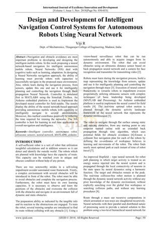 Design and Development of Intelligent Navigation Control Systems for Autonomous Robots Using ...