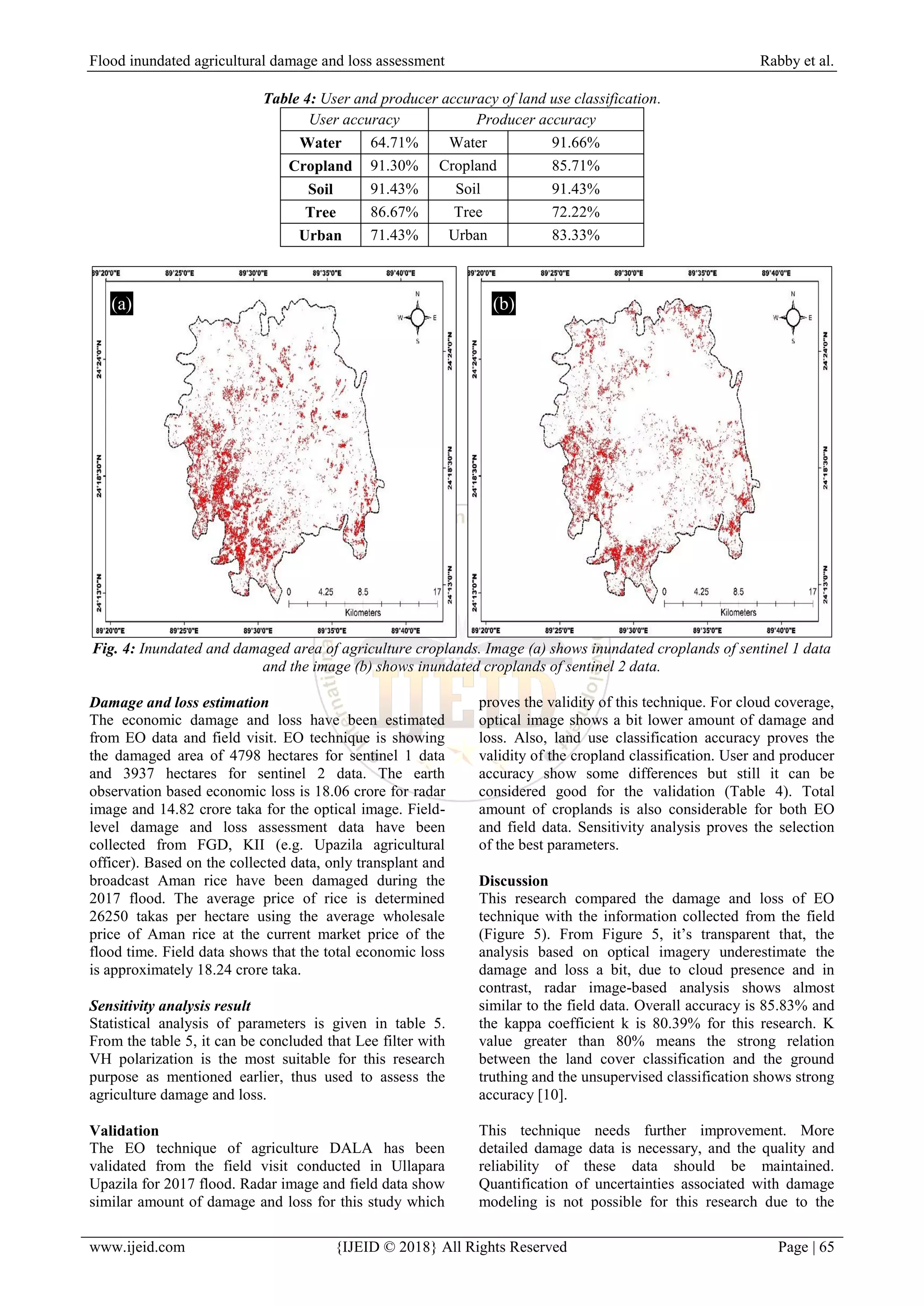Flood Inundated Agricultural Damage and Loss Assessment Using Earth ...