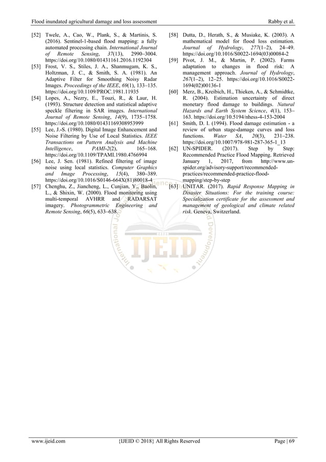 Flood Inundated Agricultural Damage and Loss Assessment Using Earth Observation Technique | PDF