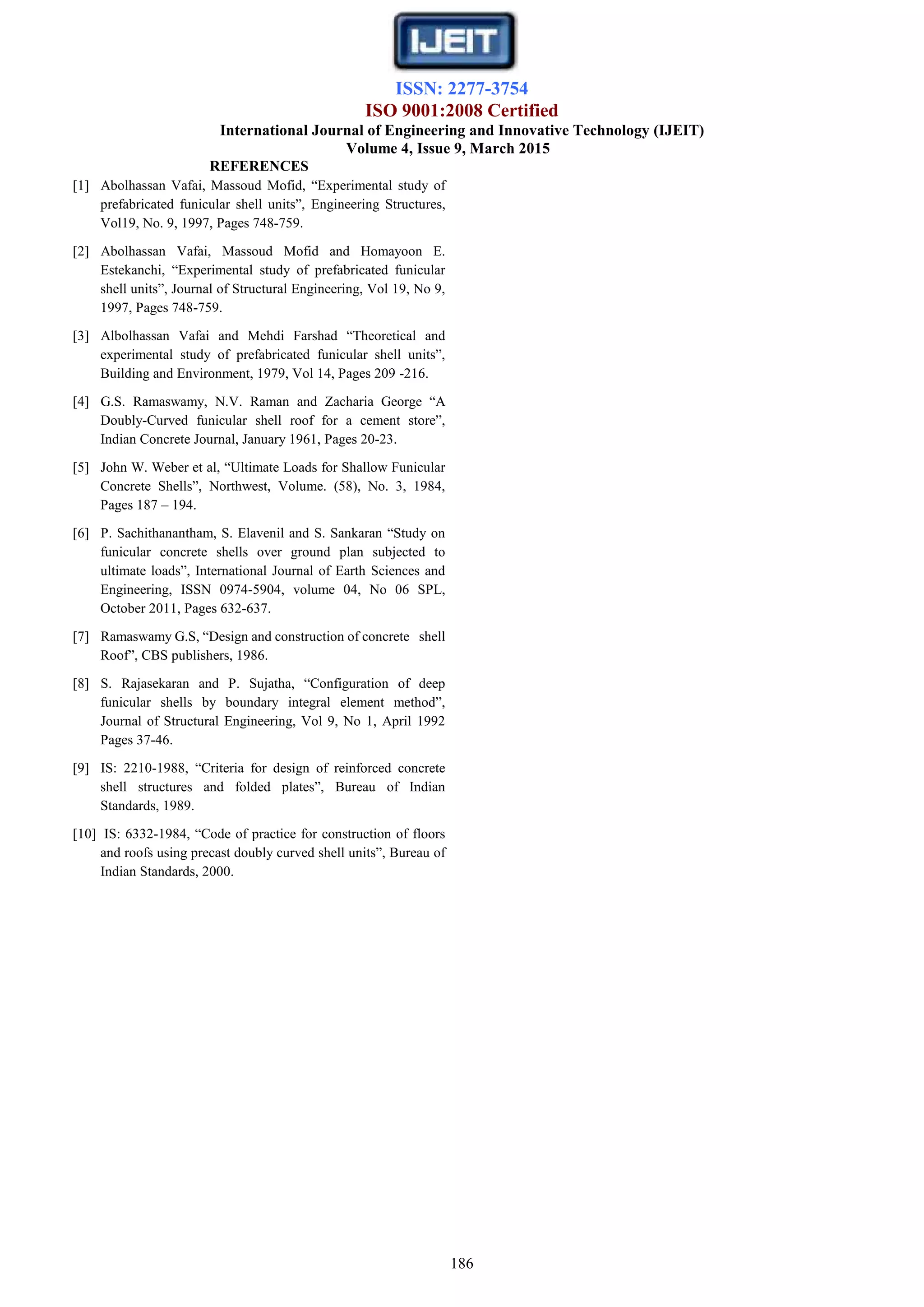 Experimental and FE Analysis of Funicular Shells | PDF