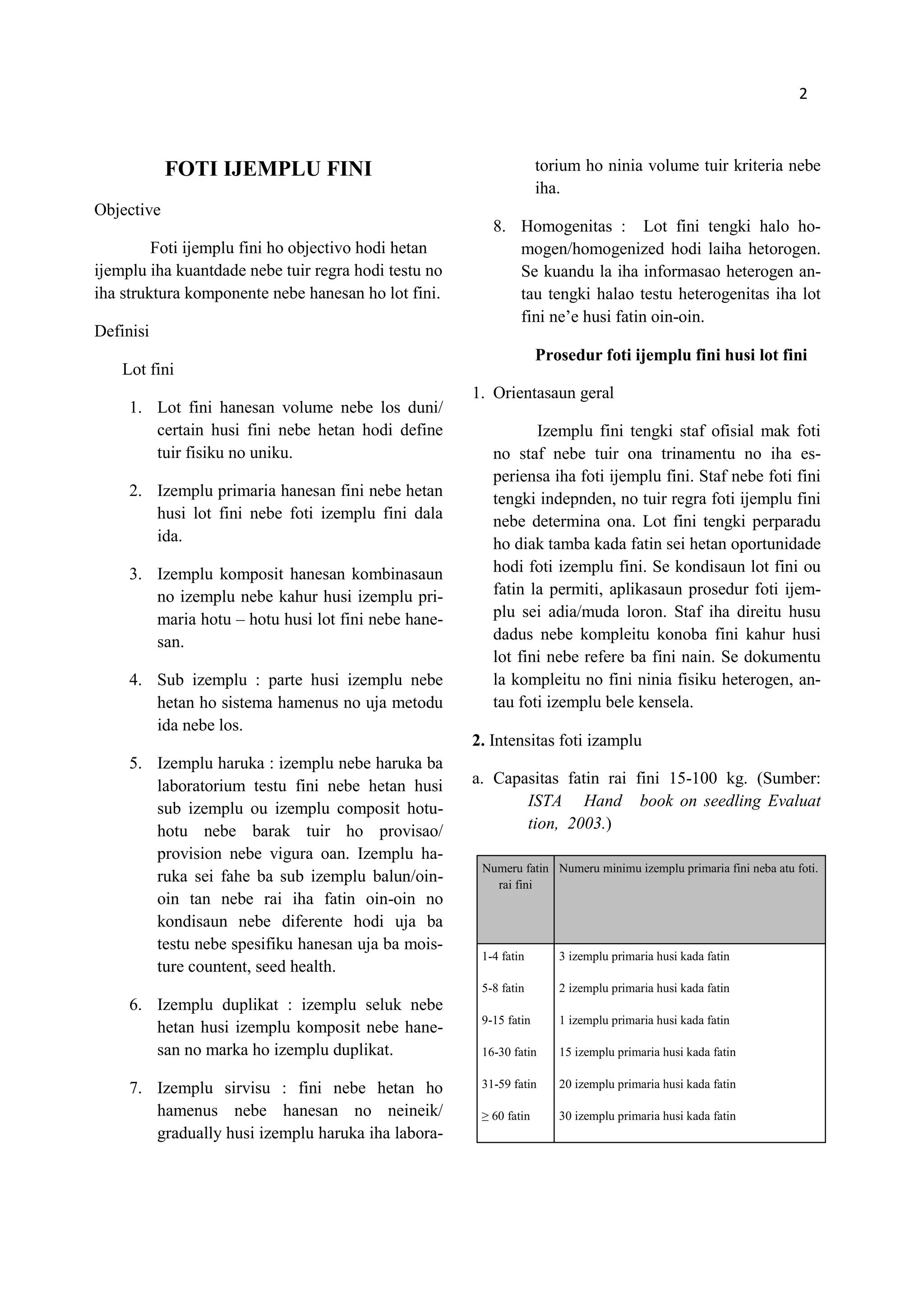 Ijemplu foti fini iha kampo 5 | PDF