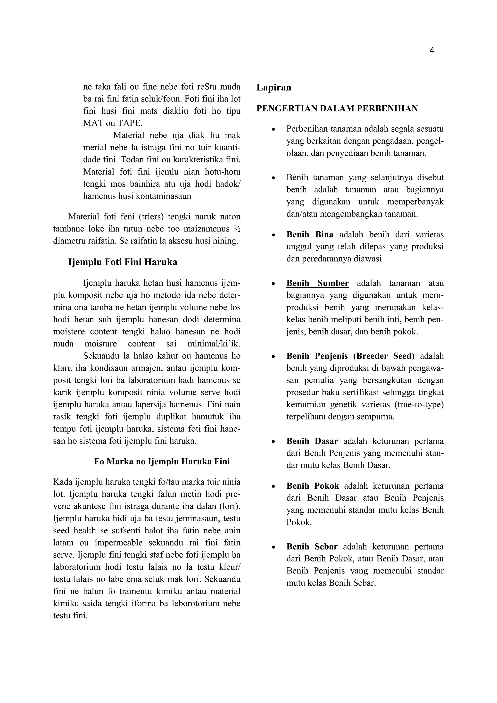 Ijemplu foti fini iha kampo 5 | PDF