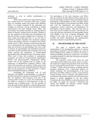 Micro, Small, and Medium Sized Enterprises’ (MSMEs) Participation in Peacebuilding: Motivators ...