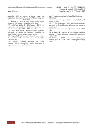 A Framework to Achieve Quality and Excellence in Higher Education: A ...