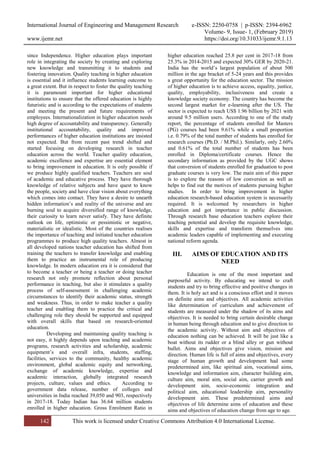 A Framework to Achieve Quality and Excellence in Higher Education: A ...