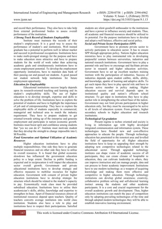 A Framework to Achieve Quality and Excellence in Higher Education: A ...