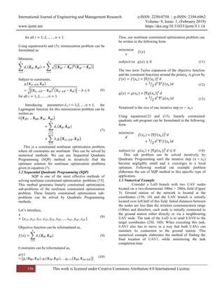 Time and Energy Minimized Trajectories for LANs of Drones | PDF