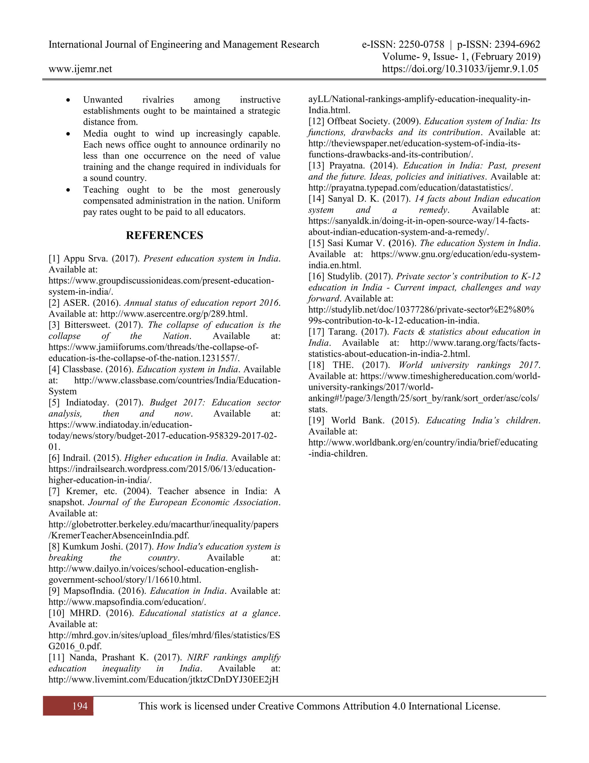 Contemporary Issues and Challenges in the Indian Education System | PDF