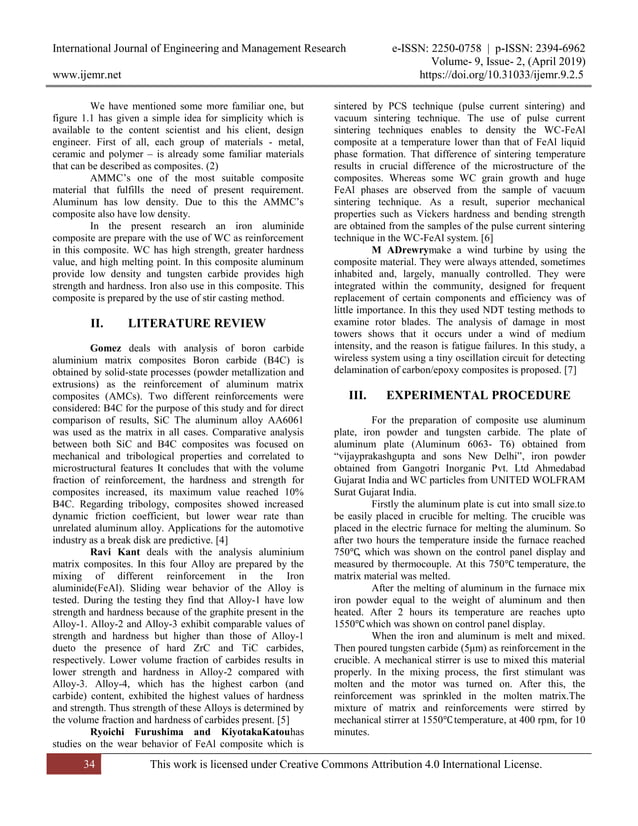 Development of WC-Feal Composite by Stir Casting Method | PDF