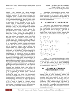 The Effect of Geometry Parameters and Flow Characteristics on Erosion and Sedimentation in ...