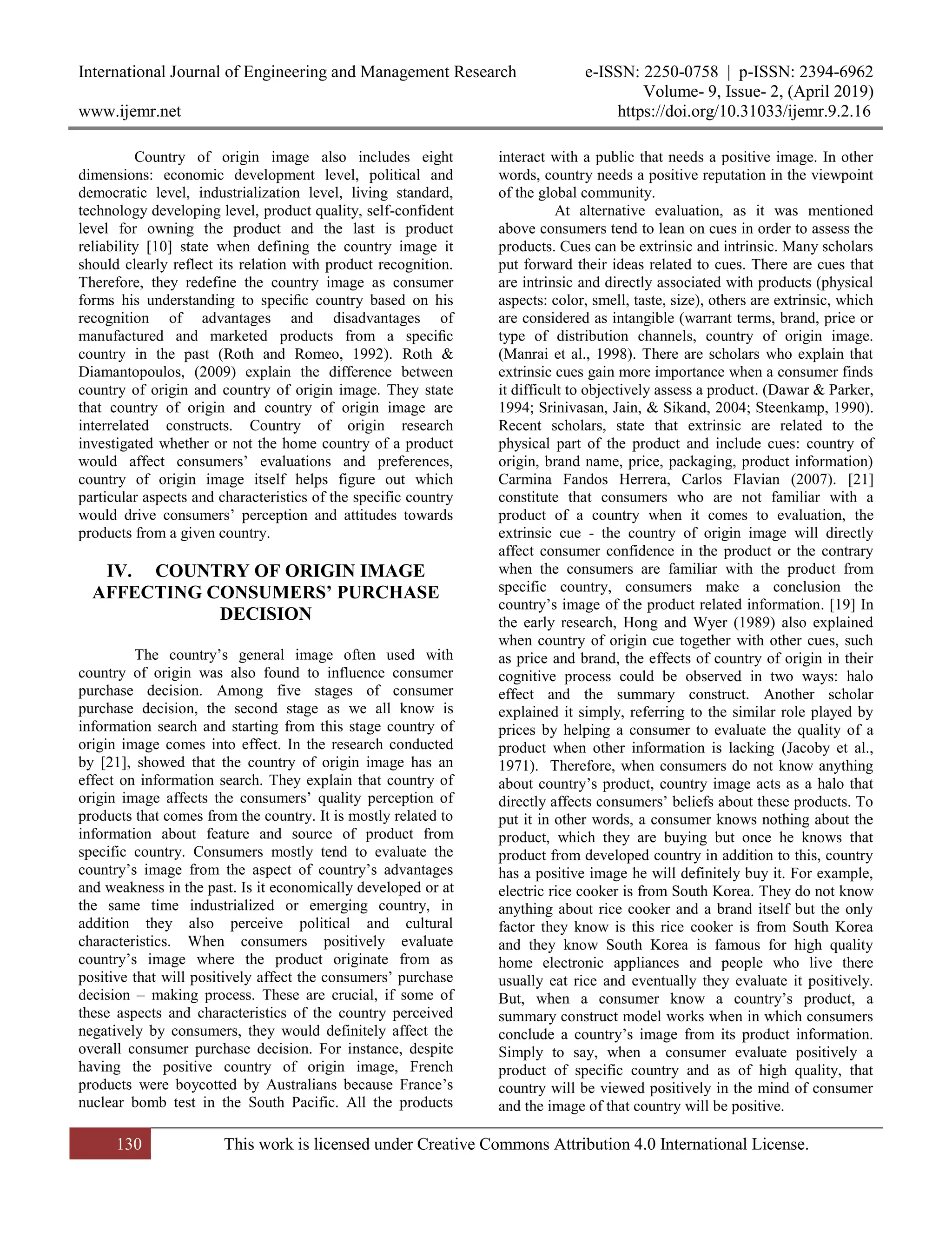 Literature Review: The Country of Origin Image Affecting Consumers ...