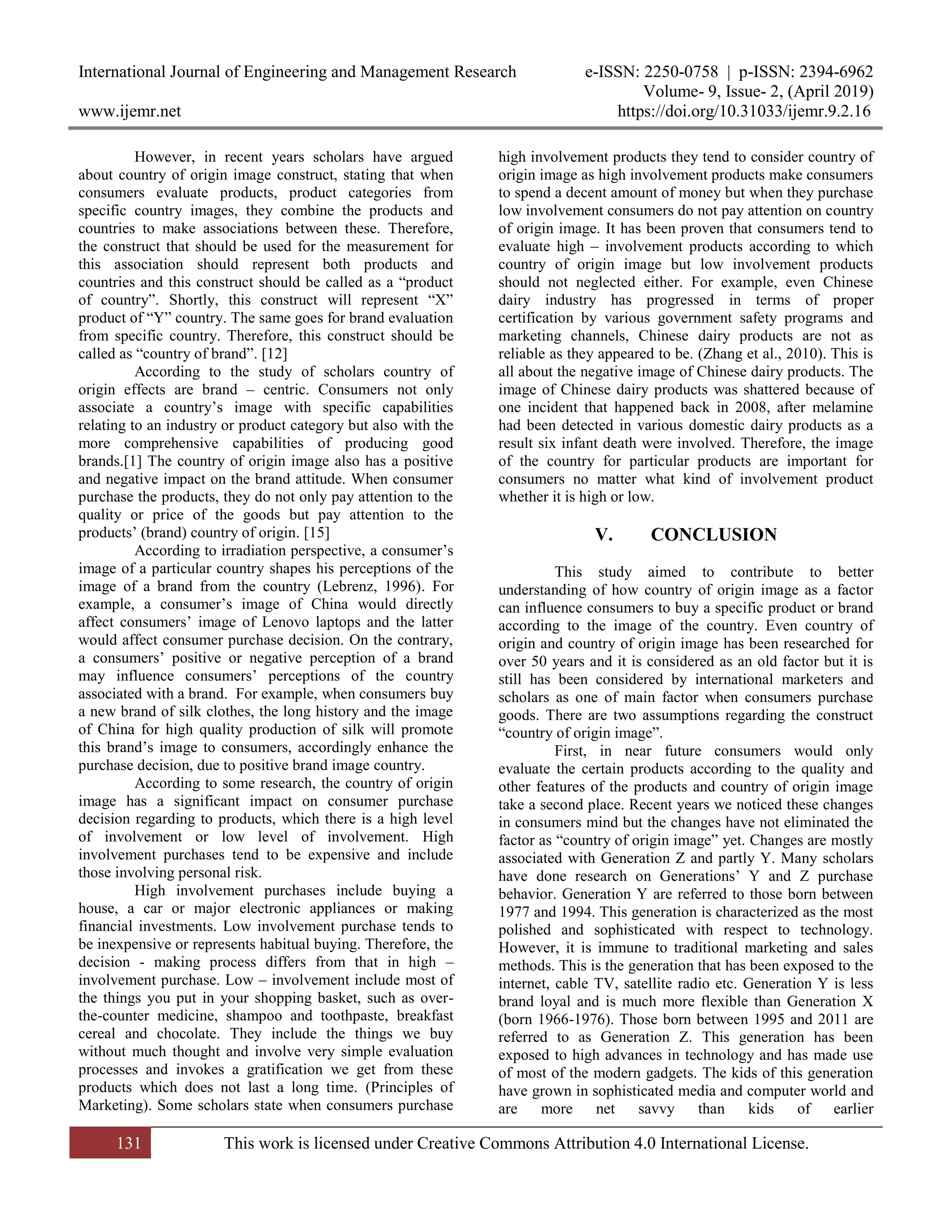 Literature Review: The Country of Origin Image Affecting Consumers ...