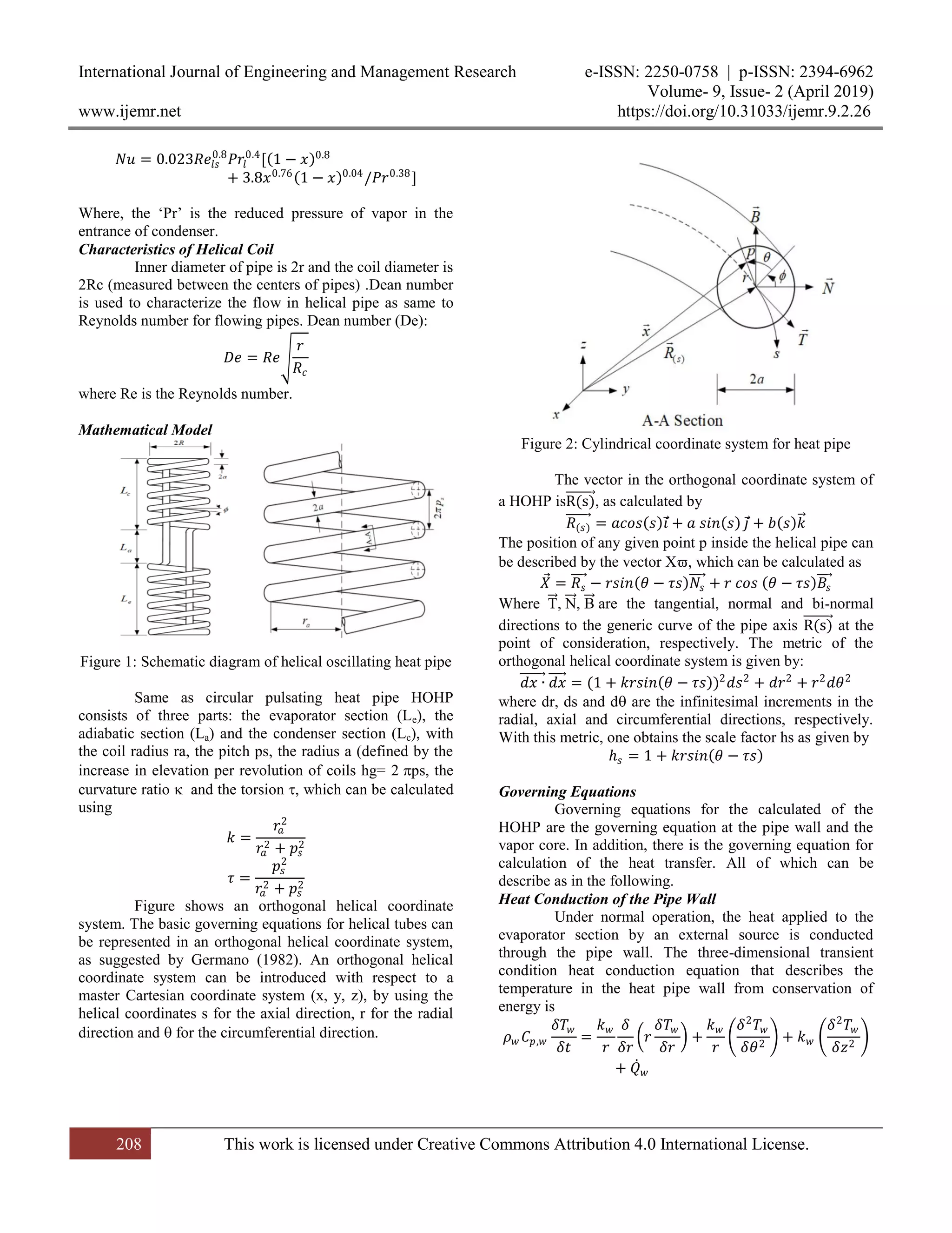 Numerical Simulation of Helically Coiled Closed Loop Pulsating Heat Pipe | PDF