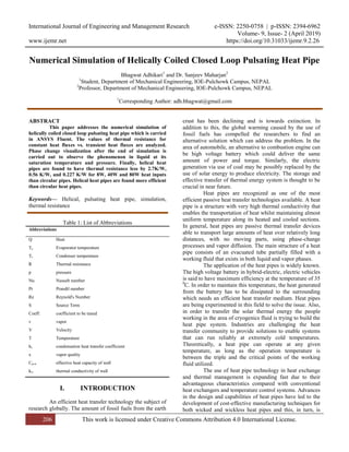 Numerical Simulation of Helically Coiled Closed Loop Pulsating Heat Pipe | PDF