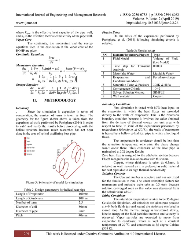 Numerical Simulation of Helically Coiled Closed Loop Pulsating Heat Pipe | PDF