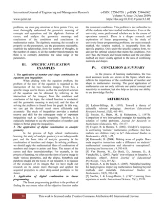 The Application of the Combination of Number and Shape in the Process ...