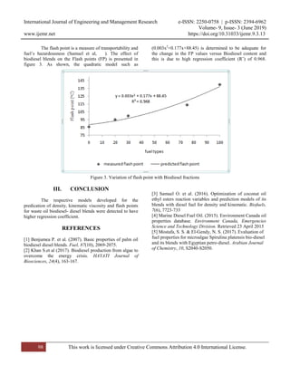 Effect of Marine Diesel and Biodiesel Blend on basic Fuel Properties: A ...