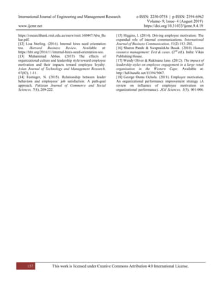 Employee Motivation and Job Performance of Selected Construction Companies in Rivers State | PDF ...