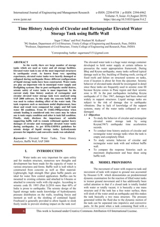 Time History Analysis of Circular and Rectangular Elevated Water ...