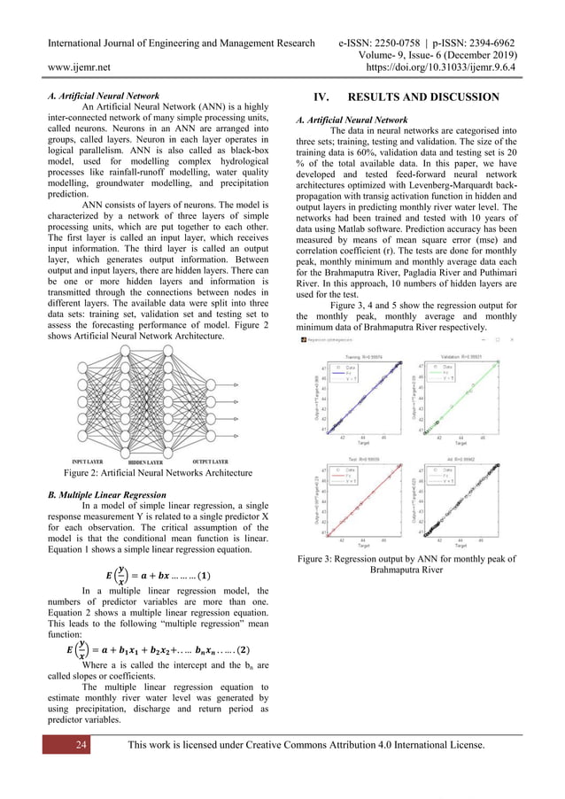 River Water Level Prediction Modelling using Artificial Neural Network and Multiple Linear ...