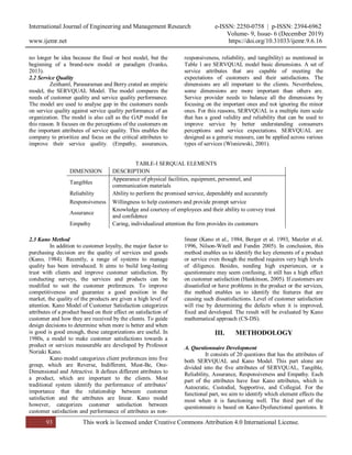 The Qualitative Measurement towards Organizational Behaviour by using Kano Method, CRM and ...